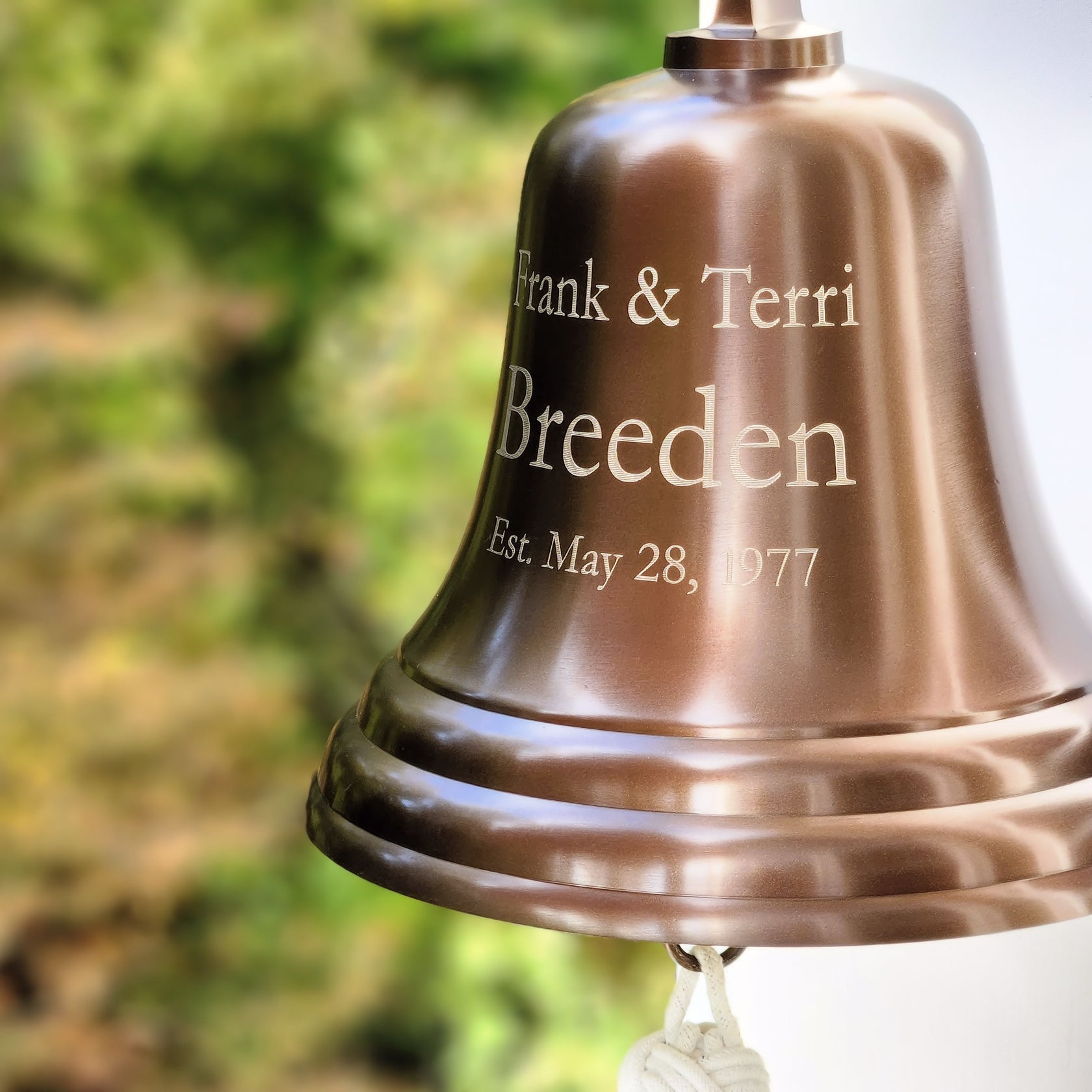 10 Inch Diameter Engravable Antiqued Brass Wall Bell – BrassBell