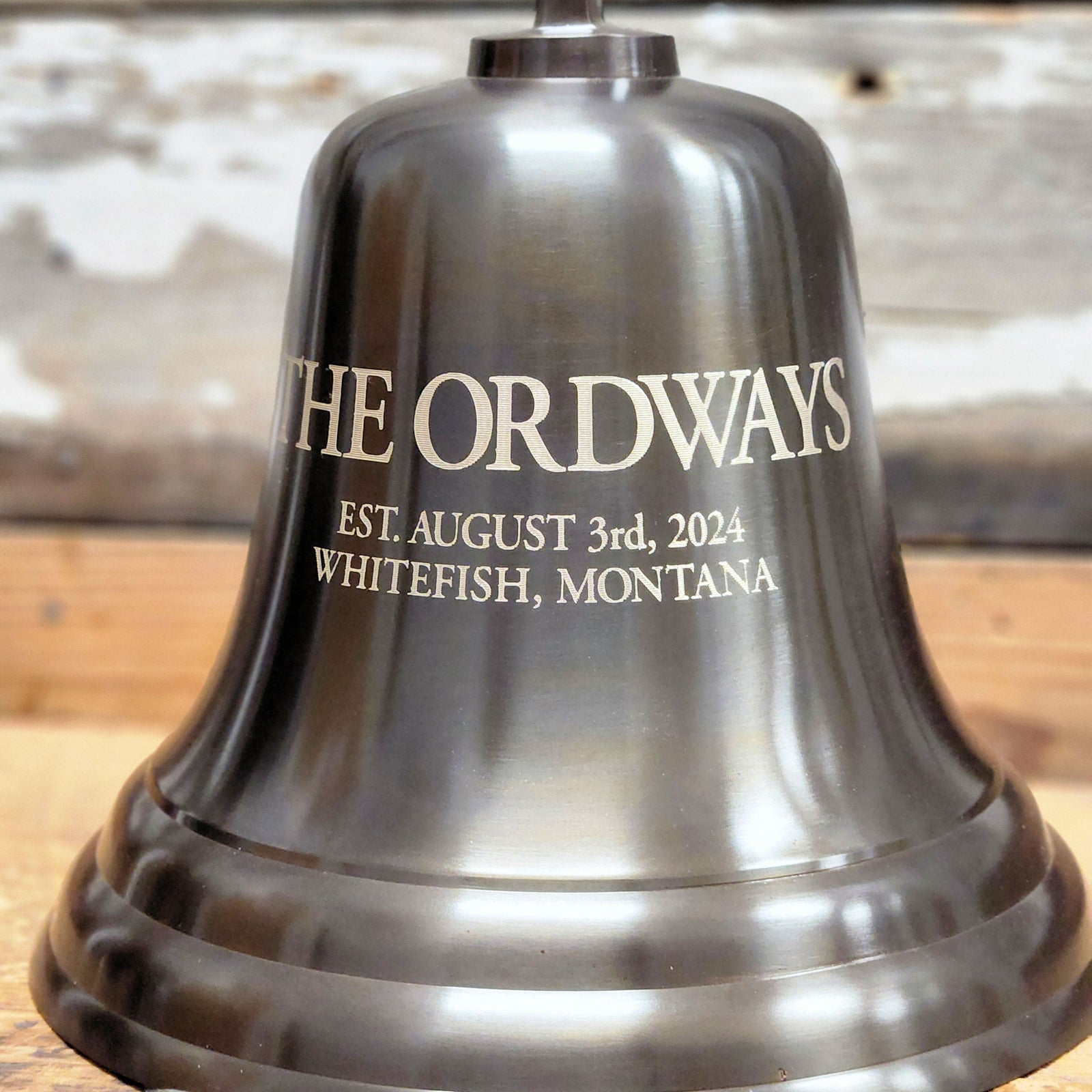 8 Inch Engravable Antiqued Brass Wall Bell – BrassBell