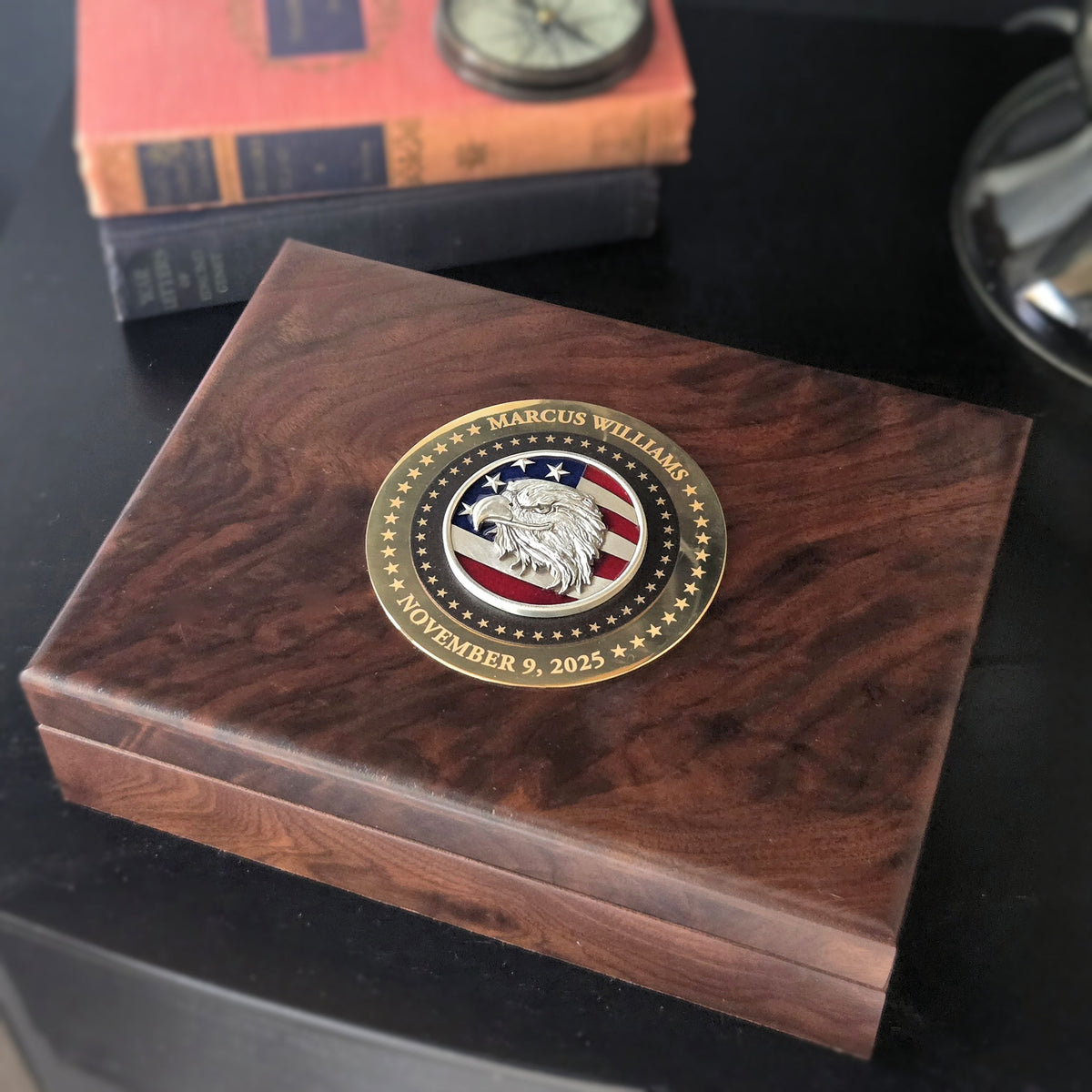 Eagle Scout Keepsake Box with Personalized Colored Medallion – BrassBell