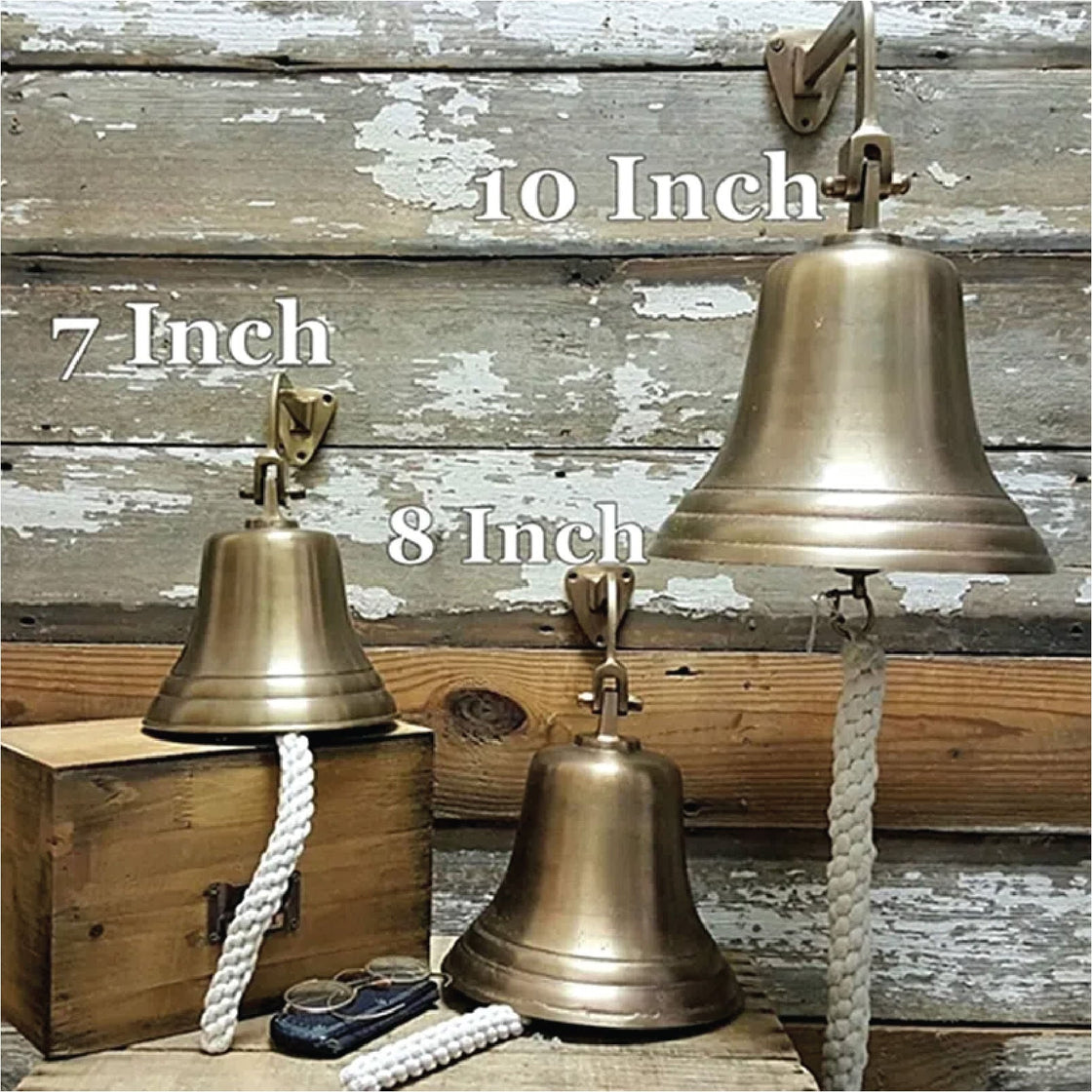 10 Inch Diameter Engravable Polished Brass Wall Bell – BrassBell