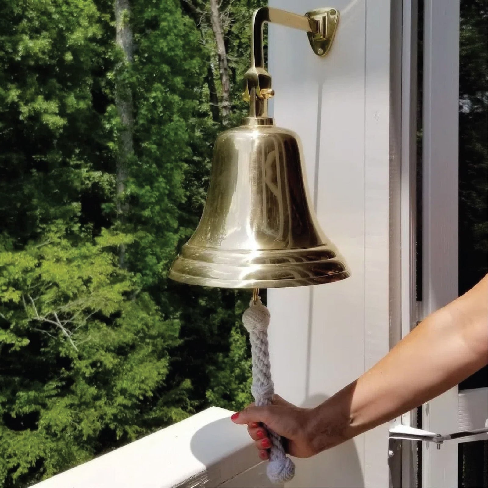 10 Inch Diameter Engravable Polished Brass Wall Bell – BrassBell